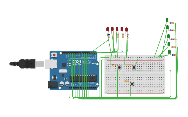 Circuit design elevador que funciona - Tinkercad