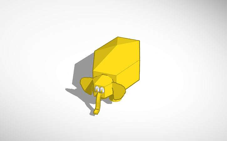 3D design Yellow elephant | Tinkercad