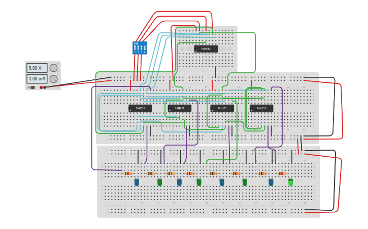 Circuit design 3:8 - Tinkercad