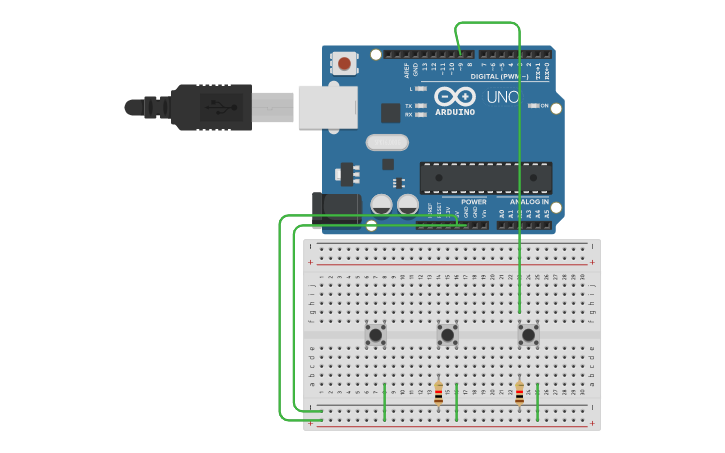 Circuit design Cronometro - Tinkercad