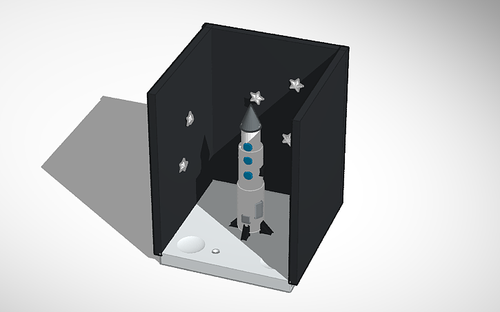 3D design rocket to space - Tinkercad