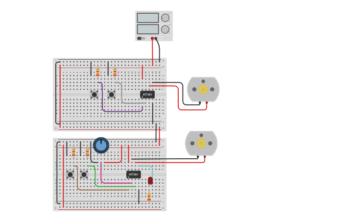 Circuit design TP2_Porta_Final - Tinkercad