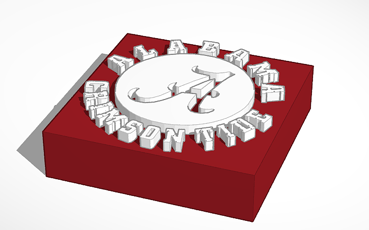 3D design Alabama Clock - Tinkercad