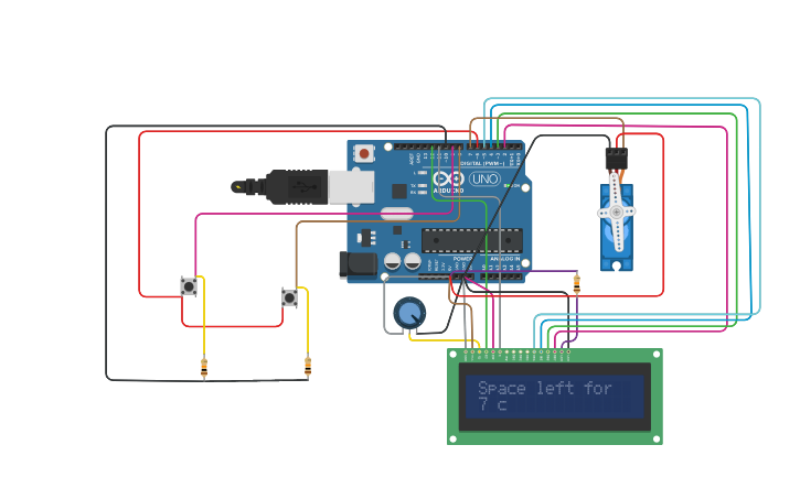 Circuit design Car Parking | Tinkercad
