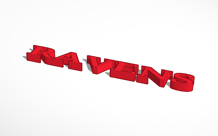 3D design ravens logo | Tinkercad