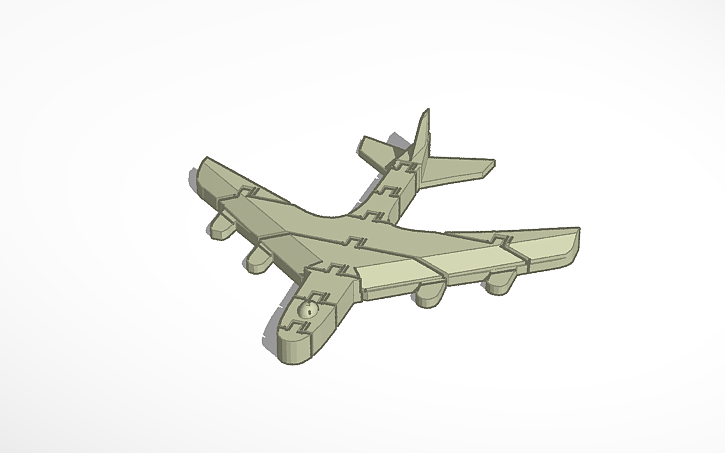 3D design Articulated Airplane - Tinkercad
