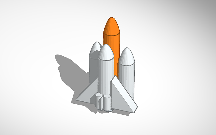 3D design Rocket ship - Tinkercad