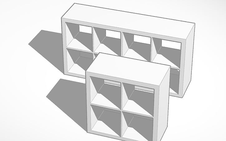 3D design ikea kallax / expedit 1/10 - Tinkercad
