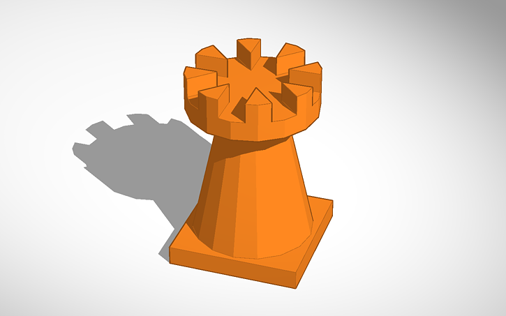 3D design SCHACH TURM - Tinkercad