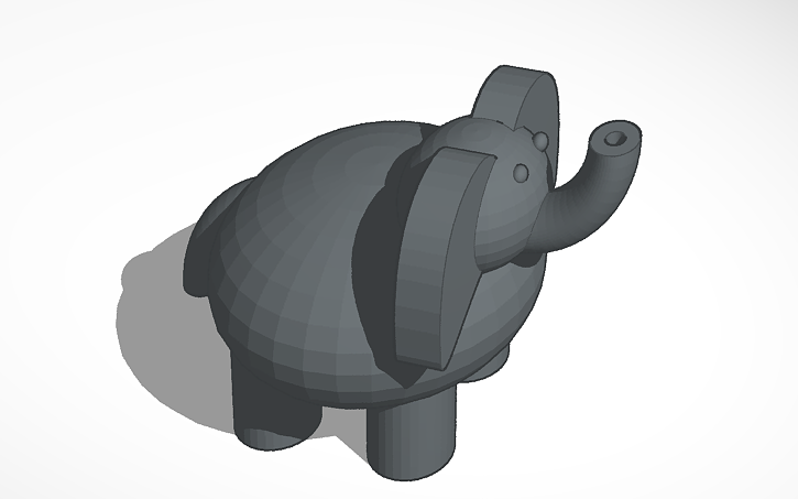 3D design Elephant - Tinkercad