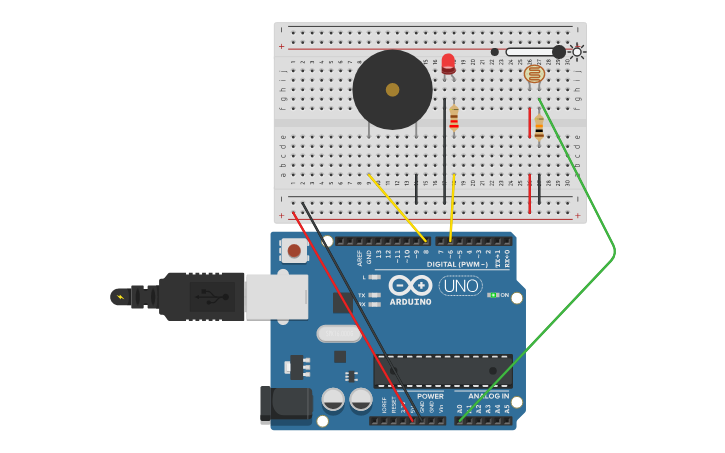 Circuit design Light Theremin Chapman - Tinkercad