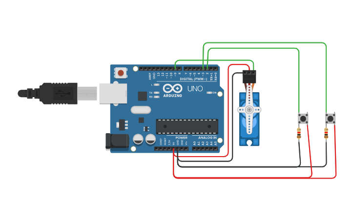 Circuit design Programing Servo Motors - Tinkercad Circuit design Programing Servo Motors - Tinkercad