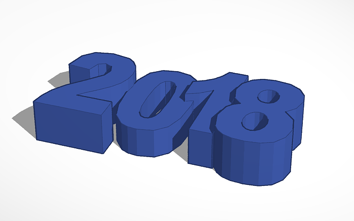 3D design 2018 Desk Display - Tinkercad