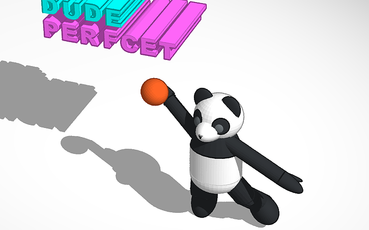 3D design dude perfect panda | Tinkercad
