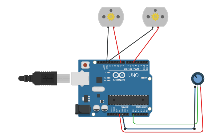 Circuit Design Dc Motor Tinkercad 