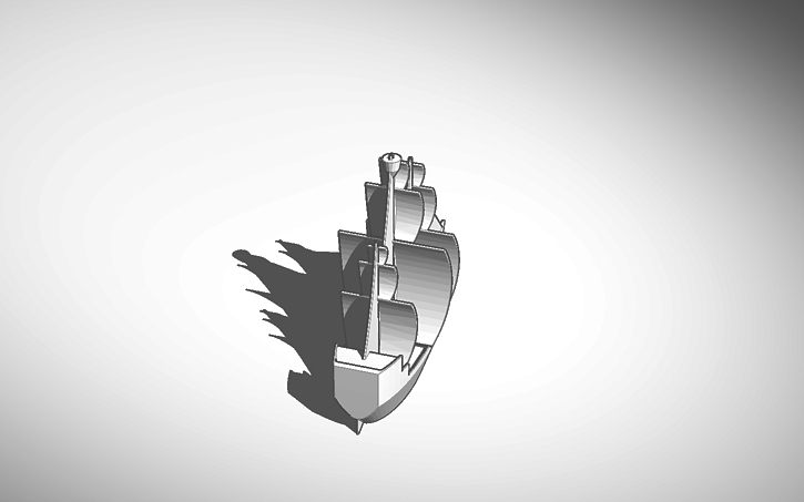 3D design Pirate Ship - Tinkercad