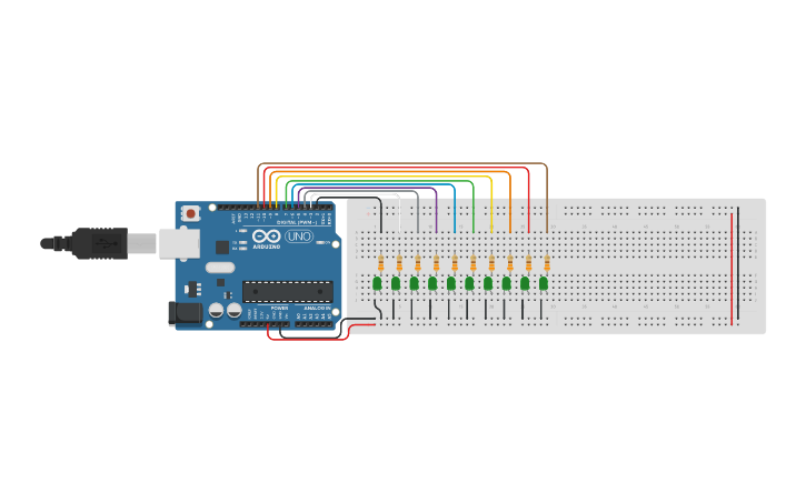 Circuit design Manejo básico de entradas y salidas digitales con Arduino - Tinkercad