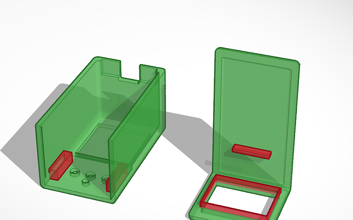 3D design OLed GPS Box - Tinkercad