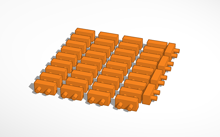 3D design Interconnecting Blocks - (40 Units) - Tinkercad