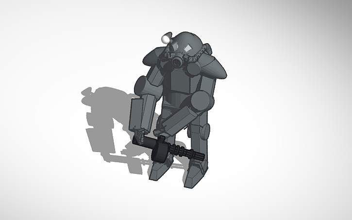 3D design T-60 Power Armor - Tinkercad