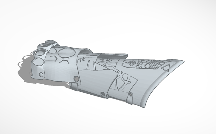 3D design Left knight Gauntlet - Tinkercad