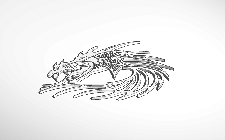 3D design Tim Koniaev - 2D Dragon | Tinkercad