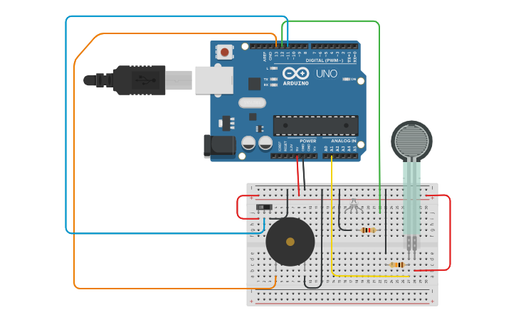 Circuit Design Force Pressure Sensor Tinkercad