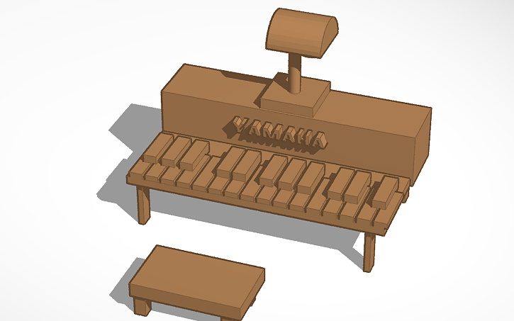 3D design Brian's piano - Tinkercad