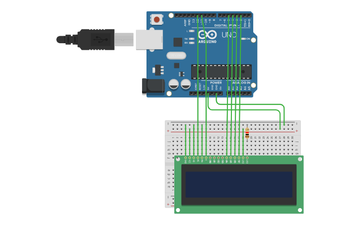 Circuit design Display name in LCD - Tinkercad