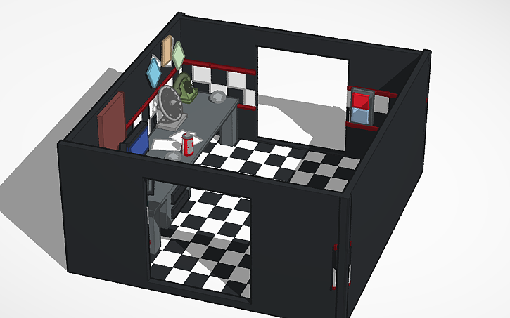 3D design Fnaf 1 office with Bonnie + endo - Tinkercad