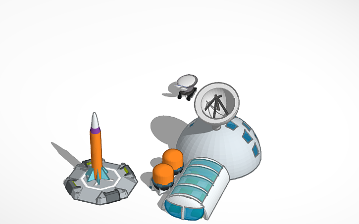 3D design Moon Base - Tinkercad