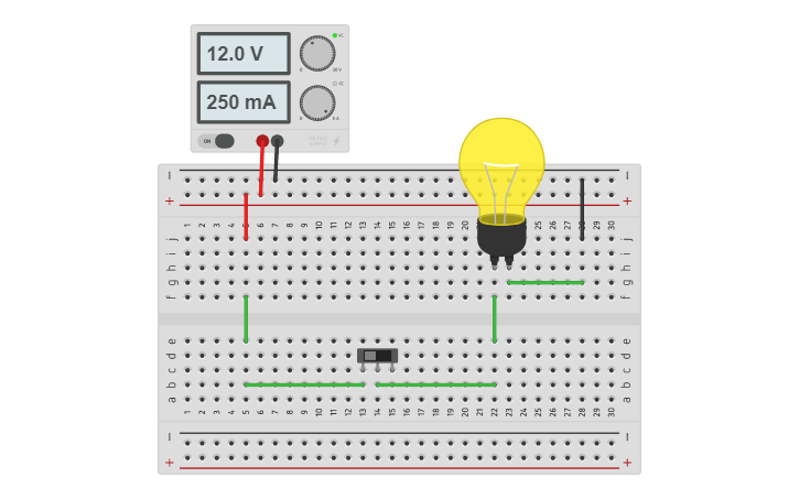 Circuit design Porta Logica NOT | Tinkercad