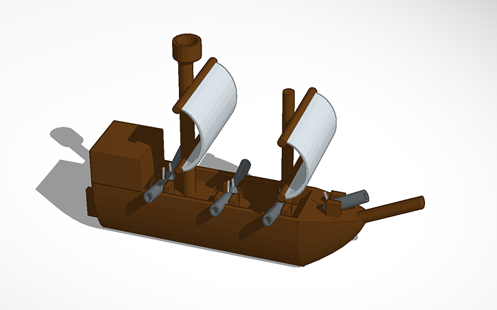 3D design Pirate Ship - Tinkercad