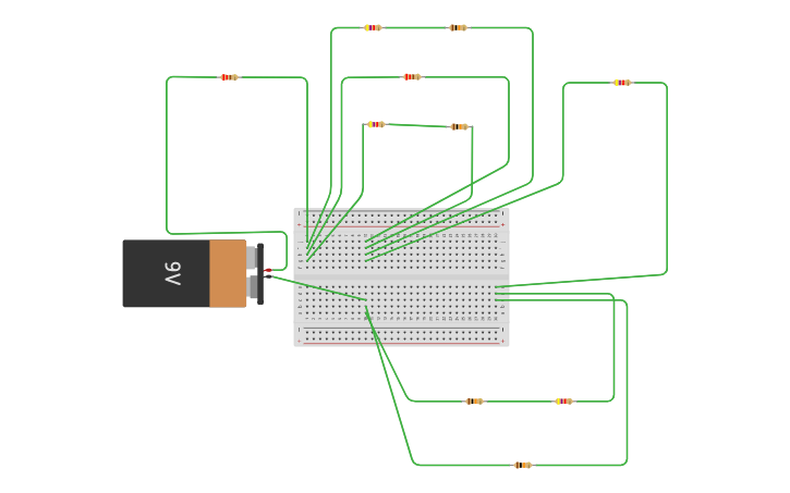 Circuit design Series and Parallel | Tinkercad