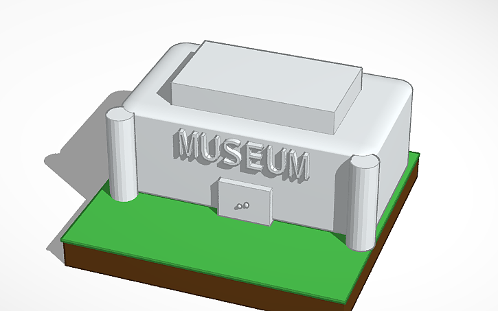 3D design Museum with ground. - Tinkercad