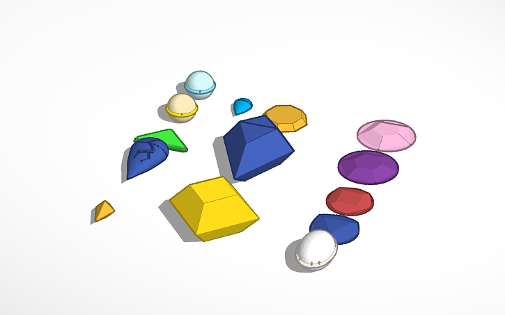 3D design Steven Universe Gemstones - Tinkercad