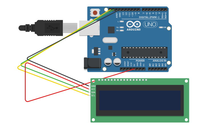 Circuit design Arduino LCD Screen Animation - Tinkercad