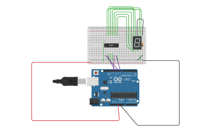 Circuit Design Counter Tinkercad
