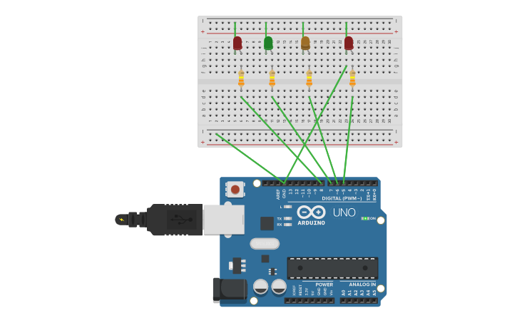Circuit design LED José ángel Cerro García | Tinkercad