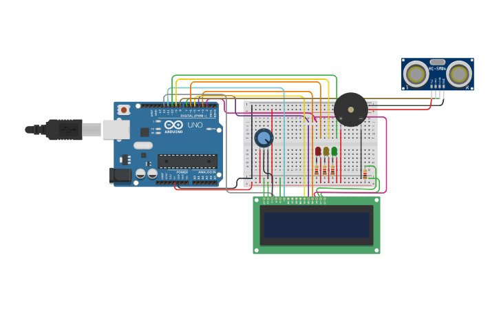 Circuit design Copy of Temperature Monitoring System - Tinkercad