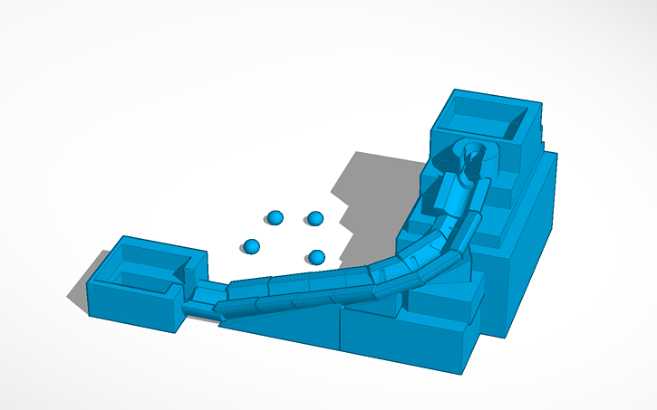 3D design marble track - Tinkercad
