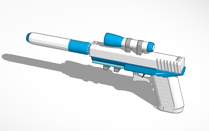 3D design sci-fi glock - Tinkercad