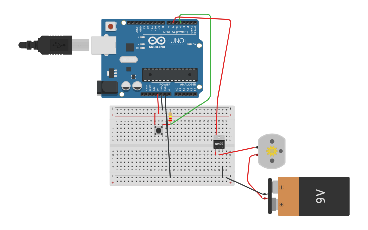 Circuit design DC_motor_conrol_3 - Tinkercad