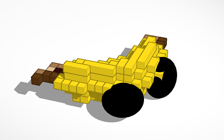 3D design banana bus - Tinkercad