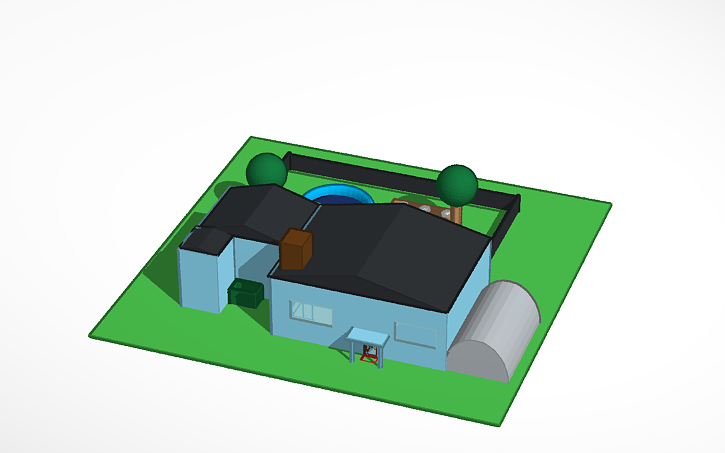 3D design Modern House Plan | Tinkercad