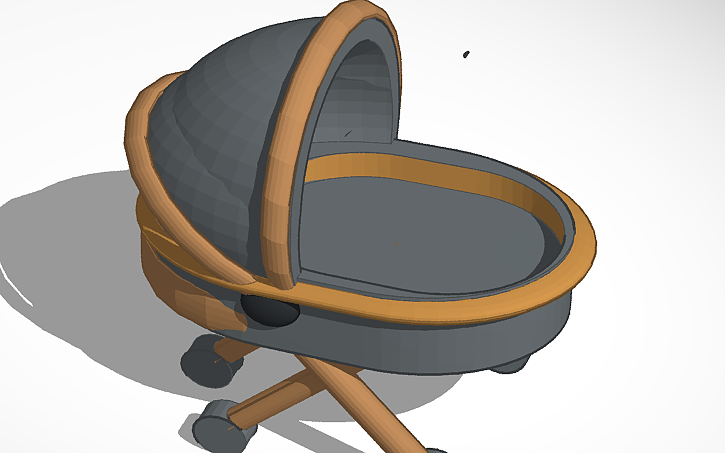 3D design baby stroller - Tinkercad