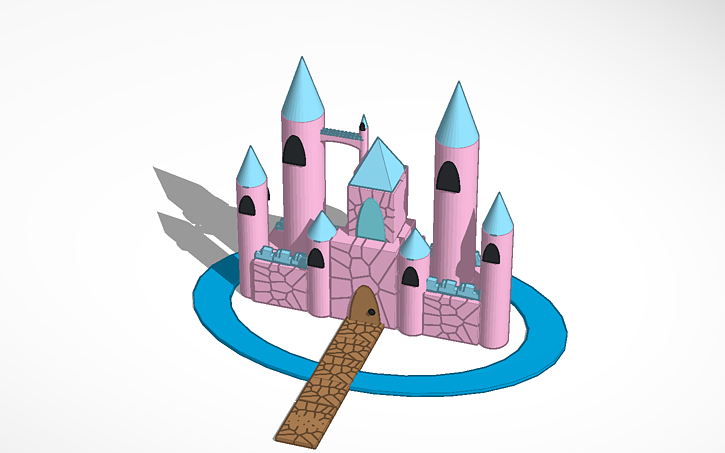 3D design Princess castle - Tinkercad