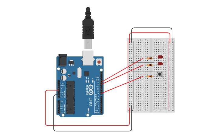 Circuit design Buttons session 6 version 1 A0383680 | Tinkercad