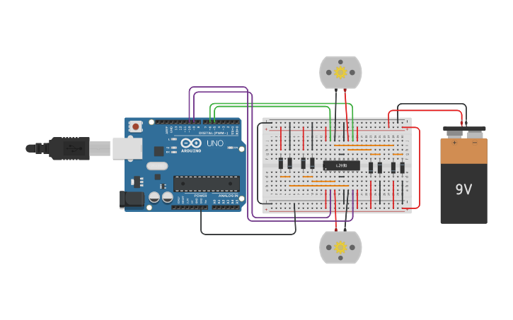 Circuit design SIN08. MCC+ CI + Arduino | Tinkercad
