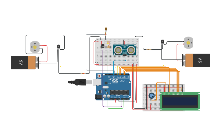 Circuit design IOT based green house monitoring - Tinkercad